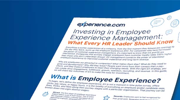 Experience Management Platform (XMP) | Experience.com